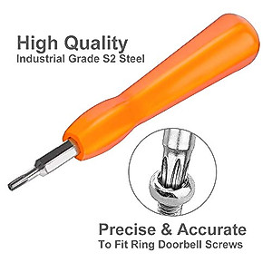 Screwdriver for Ring Doorbell,EMiEN Torx T6 T15 Bit Screwdriver For Ring Video Doorbell,Doorbell 2,Doorbell Pro And Elite Battery Change, Charge & Replacement, Wifi Password Reset Access