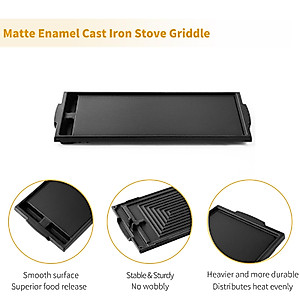 Allstare W10432544 Griddle Replacement Parts for Whirlpool Stove Parts Top Cast Iron Griddle Plate, W10432539 Kenmore Maytag Jenn Air Kitchenaid Range Parts Griddle Pan Flat Top Pan 1 Pack