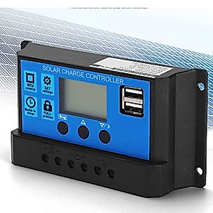 Aramox Solar Charge Controller, 12V-24V MPPT Solar Battery Solar Charge Controller PWM Controller 60A/50A/40A/30A/20A/10A(40A)