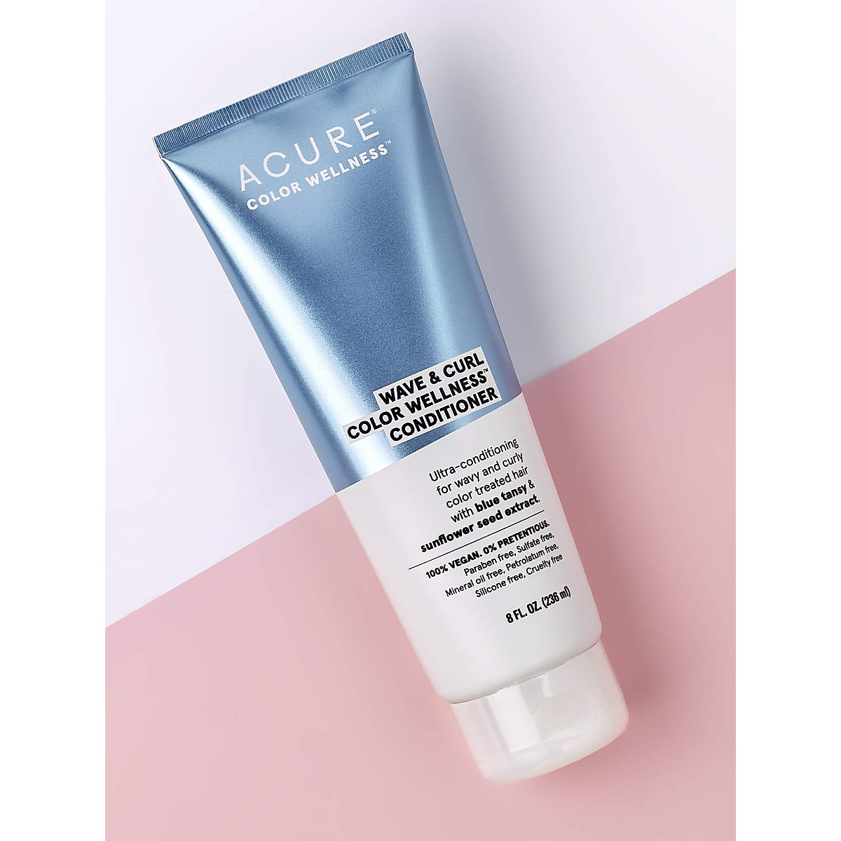 ACURE Wave & Curl Color Wellness Conditioner | 100% Vegan | Performance Driven Hair Care | Blue Tansy & Sunflower Seed Extract - Ultra-Conditioning For Wavy & Curly Color Treated Hair | 8 Fl Oz