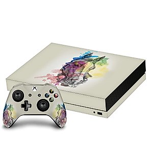 Head Case Designs Officially Licensed Mark Ashkenazi Horse Art Mix Matte Vinyl Sticker Gaming Skin Case Cover Compatible With Xbox One X Console and Controller Bundle
