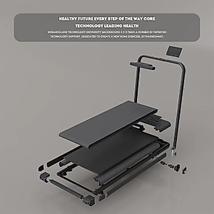 Bifanuo 2 in 1 Folding Treadmill, Smart Walking Running Machine with Bluetooth Audio Speakers, Installation-Free，Under Desk Treadmill for Home/Office Gym Cardio Fitness（Blue）