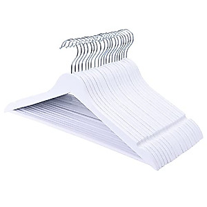 FairyHaus Wooden Hangers for Adult 30 Pack & Wooden Baby Hangers 20 Pack White