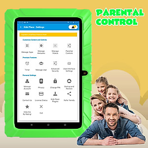 Contixo V8 Tablet for Kids and H1-Fox Kid's Fleece Headphones (Fox) Bundle, Come with Sleeve Bag,Learning Tablet, Parental Control Family Link