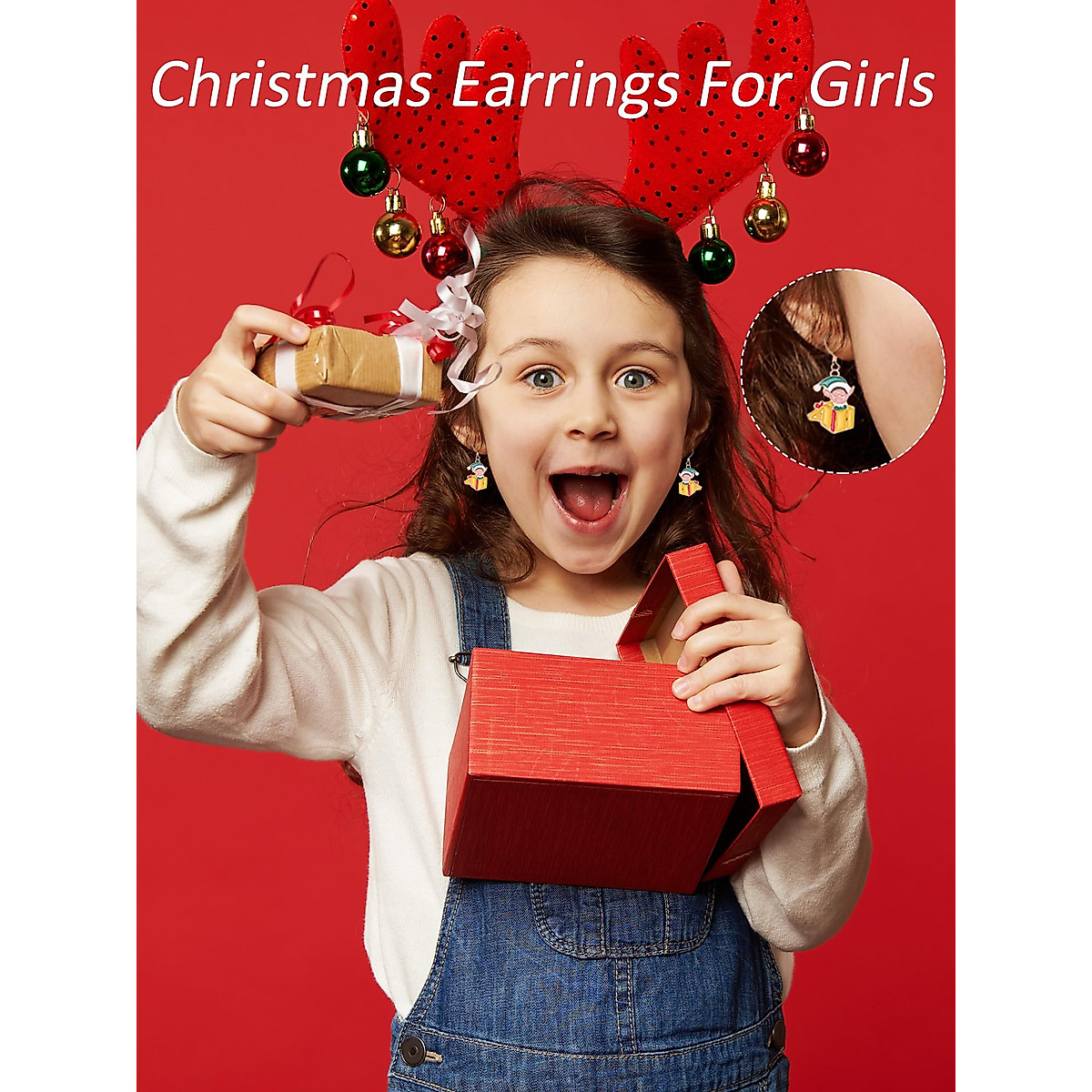 Siifert 60 Pairs Christmas Earrings Sets Cute Snowman Santa Claus Christmas Tree Drop Earrings Set for Women Girls Holiday Party Decorations