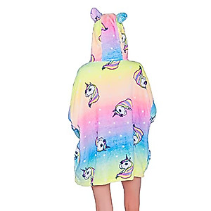 Nousion Women Hoodie Blanket Sweatshirt Oversized Wearable Sweatshirt Super Soft Fleece Blanket for Women Great Throw Sweatshirt for Bath and Watching TV