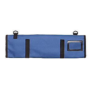 Ergo Chef 9 Pocket Professional Chef knife case knife roll bag chef bag with 5 piece Multi color knife Edge Guards CHEF GEAR (9 Pocket Blue w/Multi color guards)