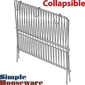 Simple Houseware Collapsible Dish Drying Rack w/ Dish Mat, Chrome