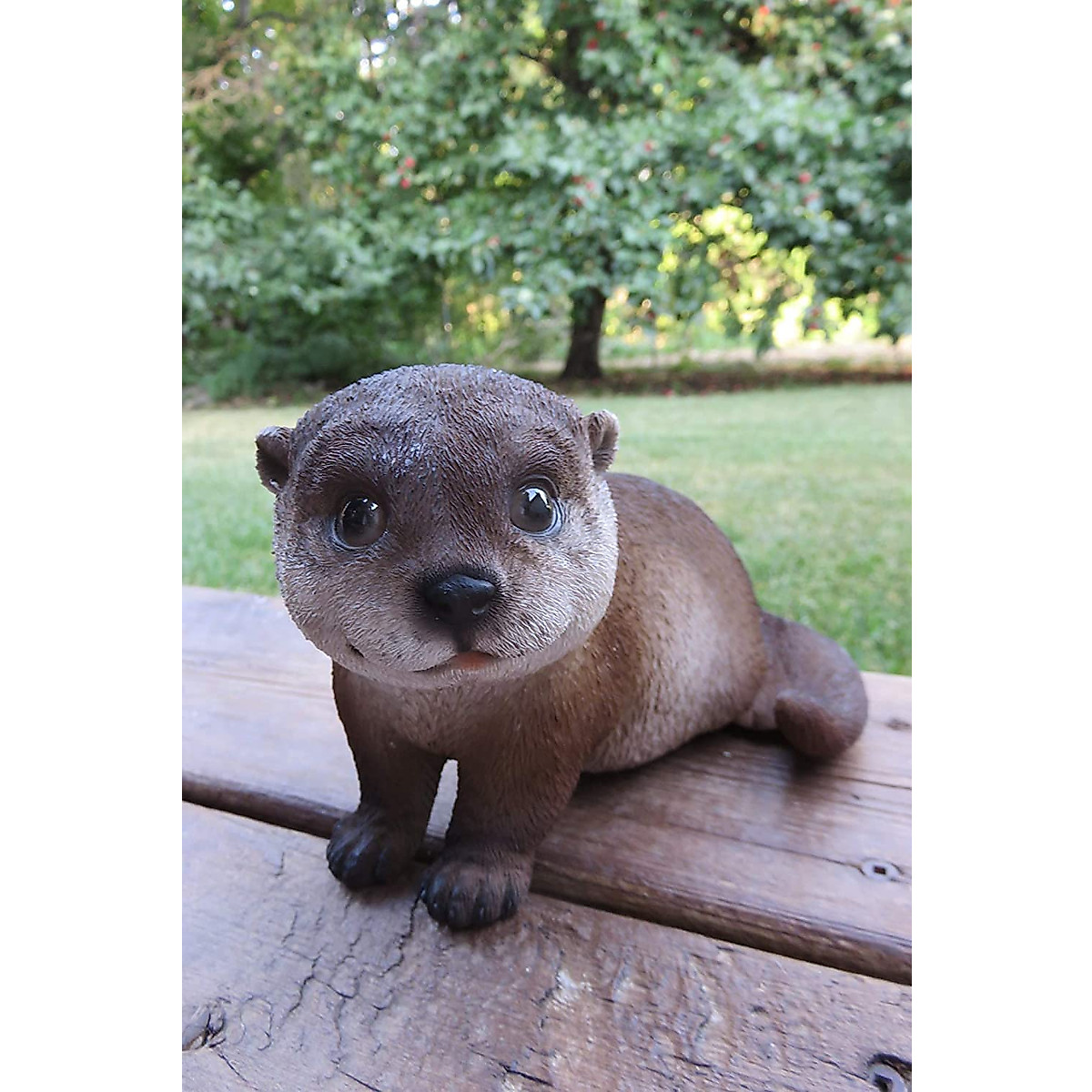 Generic River Otter Figurine Resin Ornament Statue 7 in. Home and Yard Decor Pool Fountain Pet