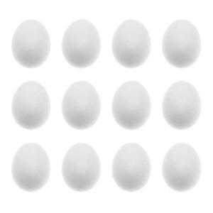Maxmoral 12pcs Fake Eggs Plastic False Pigeon Eggs for Hatch Breeding Supplies Solid Pigeon Fake Egg Pigeon Hatching Supplies