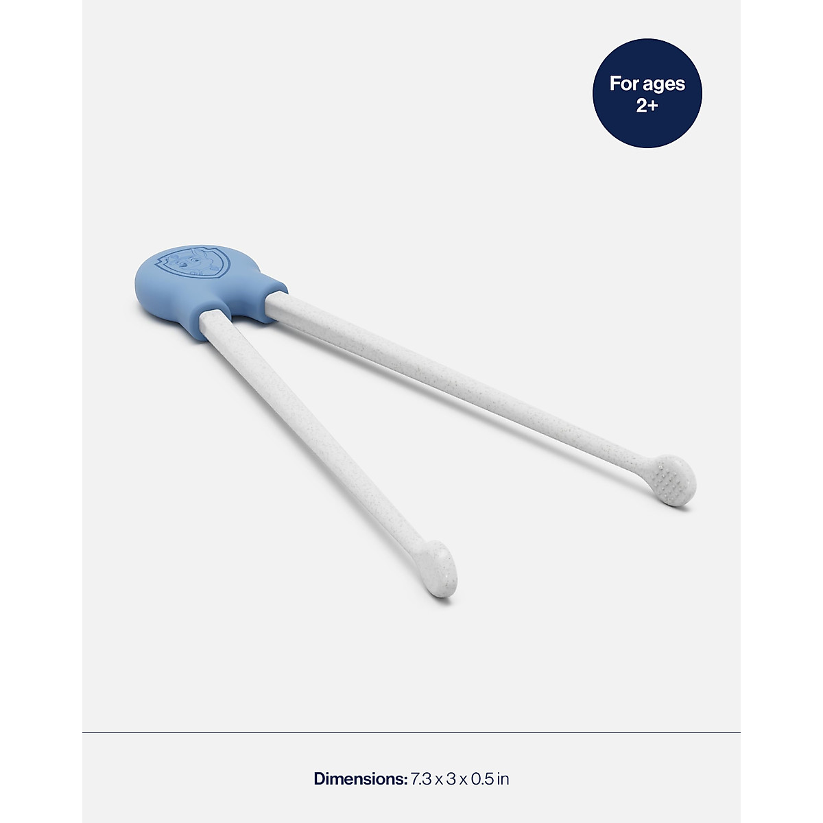 Lalo PAW Patrol Chopsticks For Kids - Set of 2 Training Chopsticks Made of Silicone and Eco-Friendly Wheat Straw PP - Ages: 2 Years And Up - Easy to Clean & Dishwasher Safe - Chase