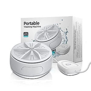 Mini Portable Washing Machine - Portable Washing Machine for sink, Ideal for Washing Light Clothes and Dishwasher, Portatil Folding Suitable For Travel, Home, RV, Office, College Room, Apartment