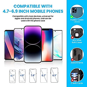 Wireless Car Charger, GEODMAER 15W Fasting Charging Auto Clamping Car Charger Phone Mount, Air Vent Phone Holder for iPhone 14/13/12, Samsung Galaxy S23/S22/S21/S20/Z Flip, Google Pixel 7/6/5, Etc