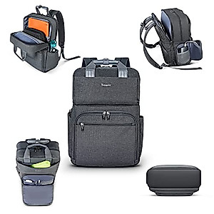 Theft Proof Laptop Backpack, Stylish Casual Work Daypack for Women & Men, 15.6 Inch Teacher Backpacks Nurse Bags for Working or Traveling, Black