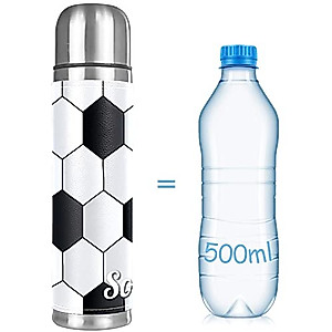 Soccer Background Stainless Steel Water Bottle Leak-Proof, Double Walled Vacuum Insulated Flask Thermos Cup Travel Mug 17 OZ