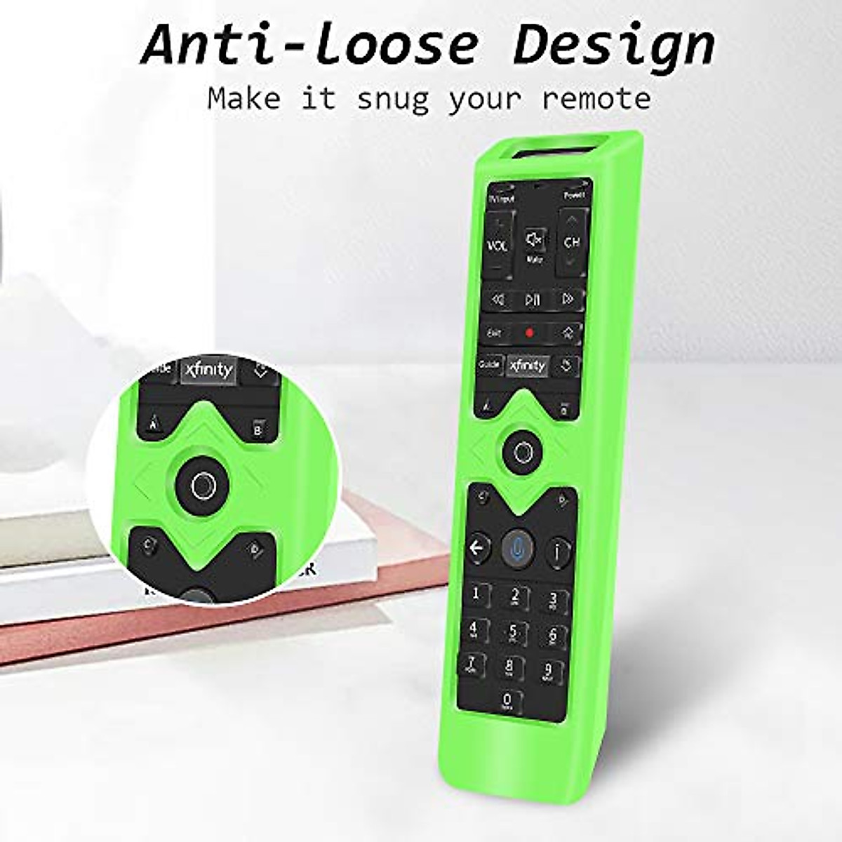 Remote Case Covers Holder for Xfinity Remote Control,Silicone Protective Case Skin for XFinity Comcast XR15 Voice Control Remote,[Thicken Layer] Shock-Absorption Bumper Remote Back Covers-Glowgreen