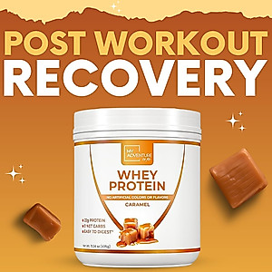 Whey Isolate Protein Powder - Low Carb Protein Powder for Women - Sweetened with Stevia Whey Isolate Protein for Muscle Growth - Natural Clean Protein Powder (Caramel, 15 Servings)