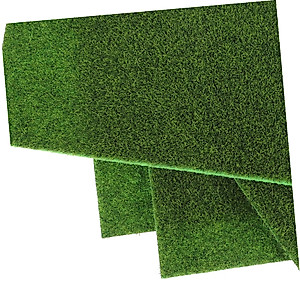 YARNOW 16 Pcs Artificial Grass Tiles Outdoor Greenery Artificial Grass Wall Artificial Turf Tiles Fairy Garden Accessories House Plants Indoors Live Green Rug Faux Lawn Bricks Fish Tank