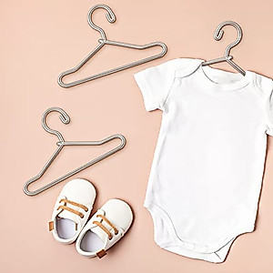 50pcs Mini Doll Clothes Hangers Mini Clothes Hanger Metal Doll Hangers for Dress Closet Doll House Accessories