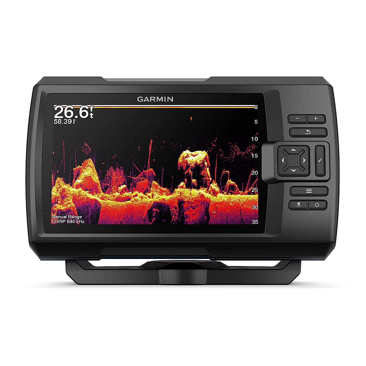 Garmin Striker Vivid 7cv, Easy-to-Use 7-inch Color Fishfinder and Sonar Transducer, Vivid Scanning Sonar Color Palettes (010-02552-00) (Renewed)