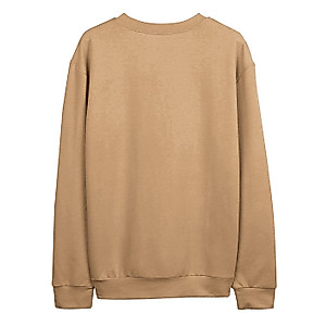 EGELEXY Mama Sweatshirt Women Funny Letter Print Mom Life Blouse Tops Casual Long Sleeve Pullover Tees (Apricot, Large)