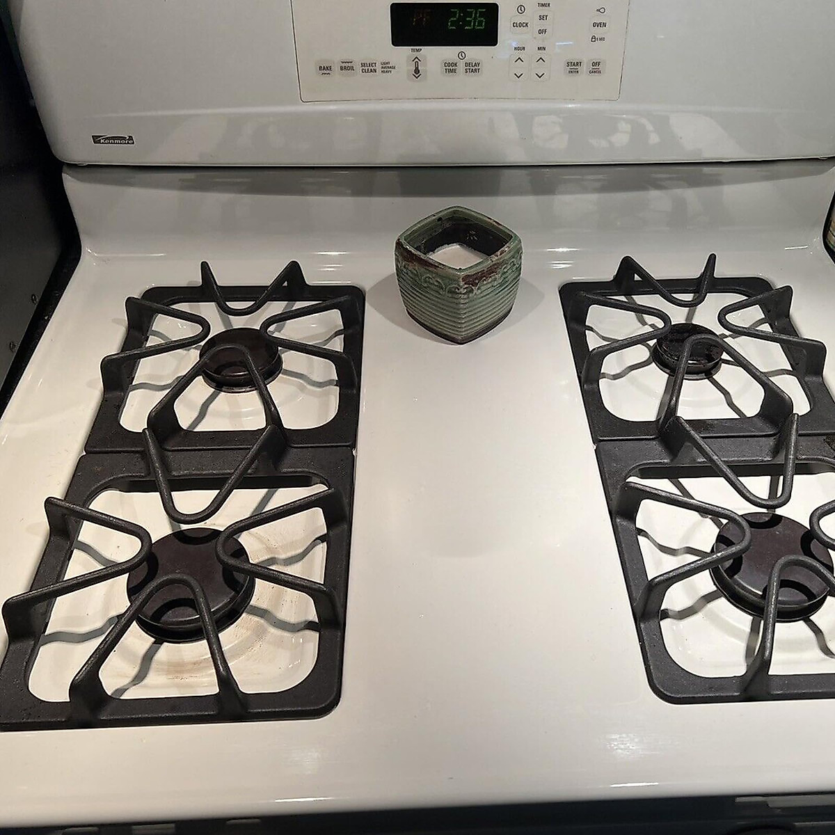 Upgraded W10447925 Grates for Kenmore Stove Parts Burner Grate Whirlpool Maytag Range Parts Stove Top Grate Replacement Amana Inglis Kirkland Cooktop Parts Matte Cast Iron Surface Burner Grate 1 Pack