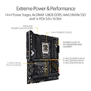 Asus TUF Gaming Z690-PLUS WiFi Socket LGA1700/ Intel Z690/ DDR5/ WiFi&Bluetooth/ SATA3&USB3.2/ M.2/ ATX Motherboard