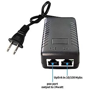 48V POE Injector Adapter Power Supply,10/100Mbps IEEE 802.3af Compliant, for Most Cisco/Polycom/Aastra Phones and More