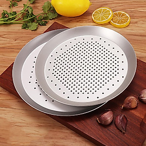 DOITOOL Pizza Baking Tray Pie Pan Pizza Pan Pizza Dish for Oven Aluminum Alloy Round Oven Pizza Tray Pizza Pan Baking Tray Bakeware for Home Restaurant Kitchen 6inch Griddle Pan
