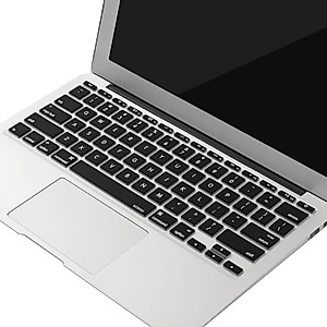 MOSISO Protective Keyboard Cover Skin Compatible with MacBook Air 11 inch A1370 A1465, Black