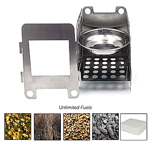 HTTMT- ET-COOK001+002-M- Portable Camping Outdoor Stove Cookware Stainless Steel Cooking Picnic Bowl Pot Pan Set