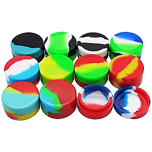 vitakiwi 22ml Round Silicone Container Concentrate Food Storage Jars Non-stick (3)