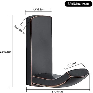 WINCASE Bronze Towel Hook, Bathroom Antique Robe Hooks Wall Mounted, Oil Rubbed Rustic Farmhouse Bathrobe Coat Clothes Hook 6 Pack