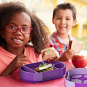 Beneflix Bento lunch box for kids Leak-Proof, 6-Compartment - Ideal Portion Sizes for Ages 3 to 7 - BPA-Free, Dishwasher Safe, Food-Safe Materials