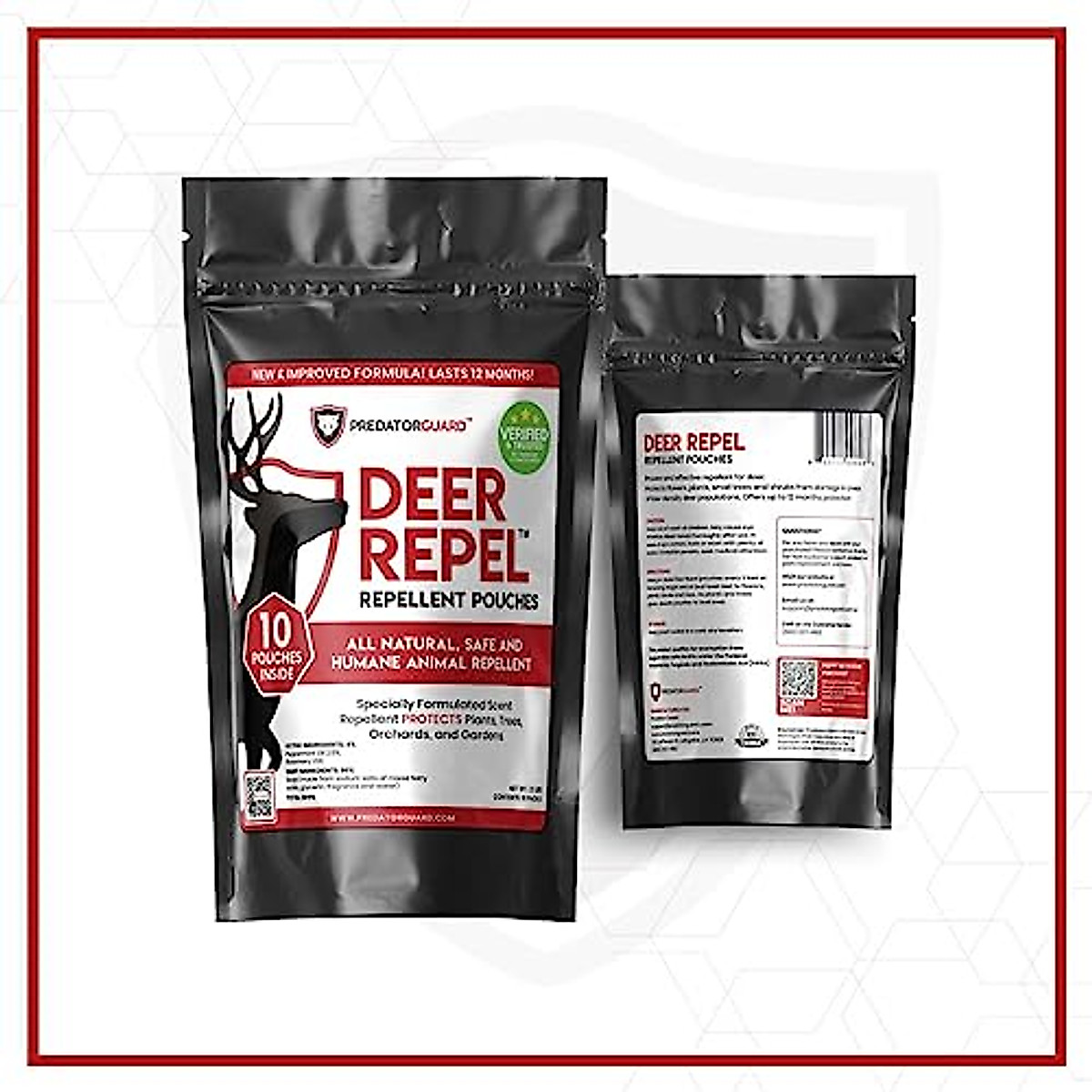 Deer Repel Deer Repellent Plants Pouches - Stop Deer and Rabbits Eating Plants Trees Gardens and Vegetables - 10 Pack Lasts 12 Months - All Natural Ingredients