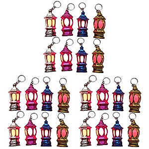 Uonlytech 60pcs Torch Favors Arabian Random Mini Color Keyring Practical Charm Chain Party Fillers Charms Style Lamp Bag Handbag Muslim Gifts Pendant Lights Home Lantern, Small