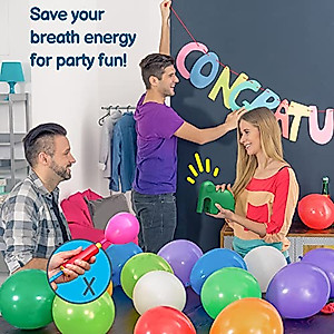 LiKee Elephant Electric Balloon Pump Portable Balloon Inflator Air Blower with Balloon Arch &Garland Tools for Party Decoration (Sea Green)