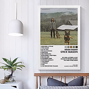 Noah Kahan Posters Stick Season Album Cover Poster for Room Aesthetic Canvas Art Poster and Wall Art Picture Print Modern Family Bedroom Decor Posters 12x18inch(30x45cm)