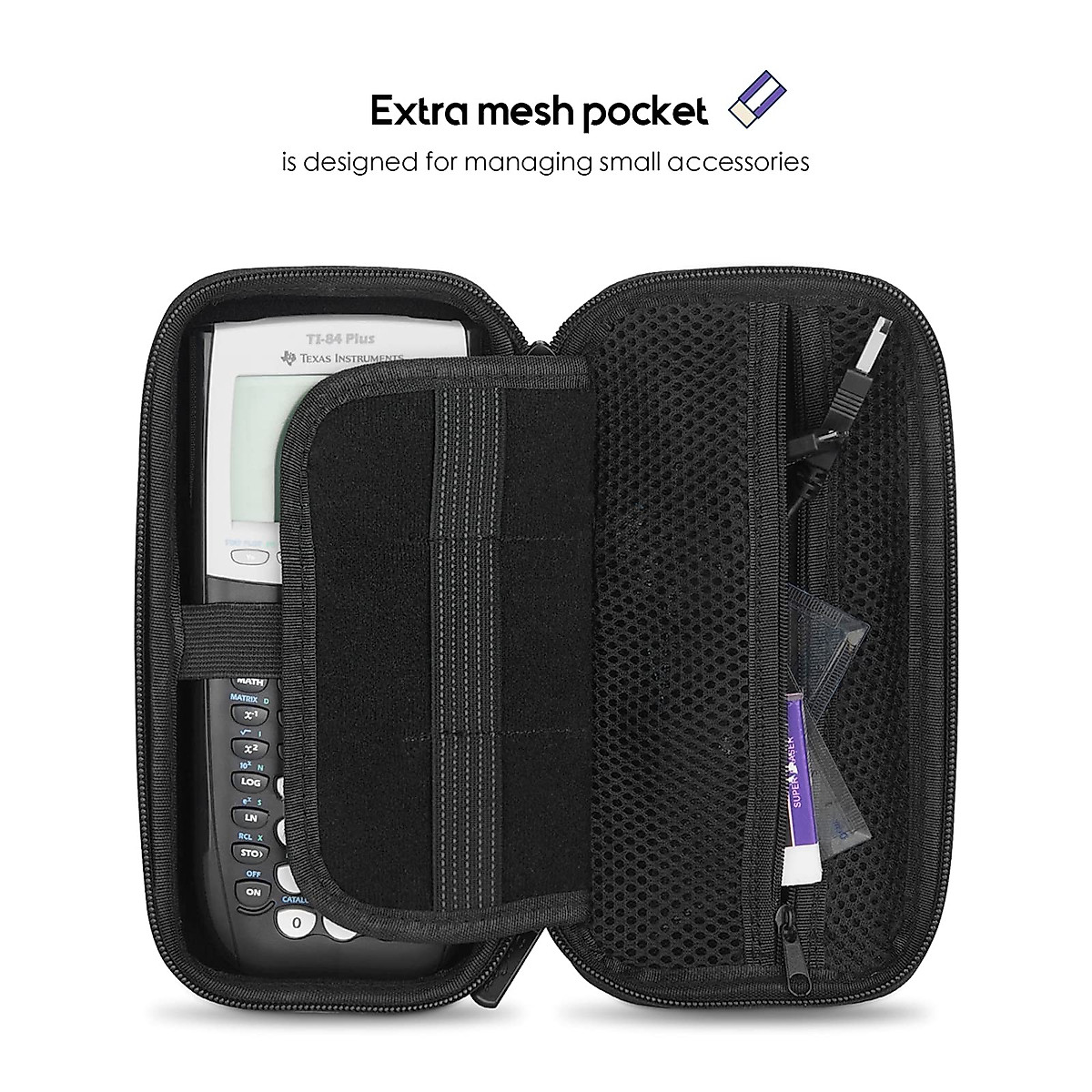 ProCase Hard EVA Case for Texas Instruments Ti-84 Plus CE, Durable Travel Storage Carrying Box Protective Bag for Ti-84 Ti-83 Ti-85 Ti-89 Ti-82 Plus/C CE Graphing Calculator and More –Mint