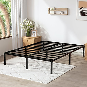 OSASET King Size Bed Frame - 18 in Metal Platform Bed Frame, 3600lbs Heavy Duty Metal Bed Frame, King Bed Frame No Box Spring Needed with Ample Storage Space - Easy Assembly and Noise Free