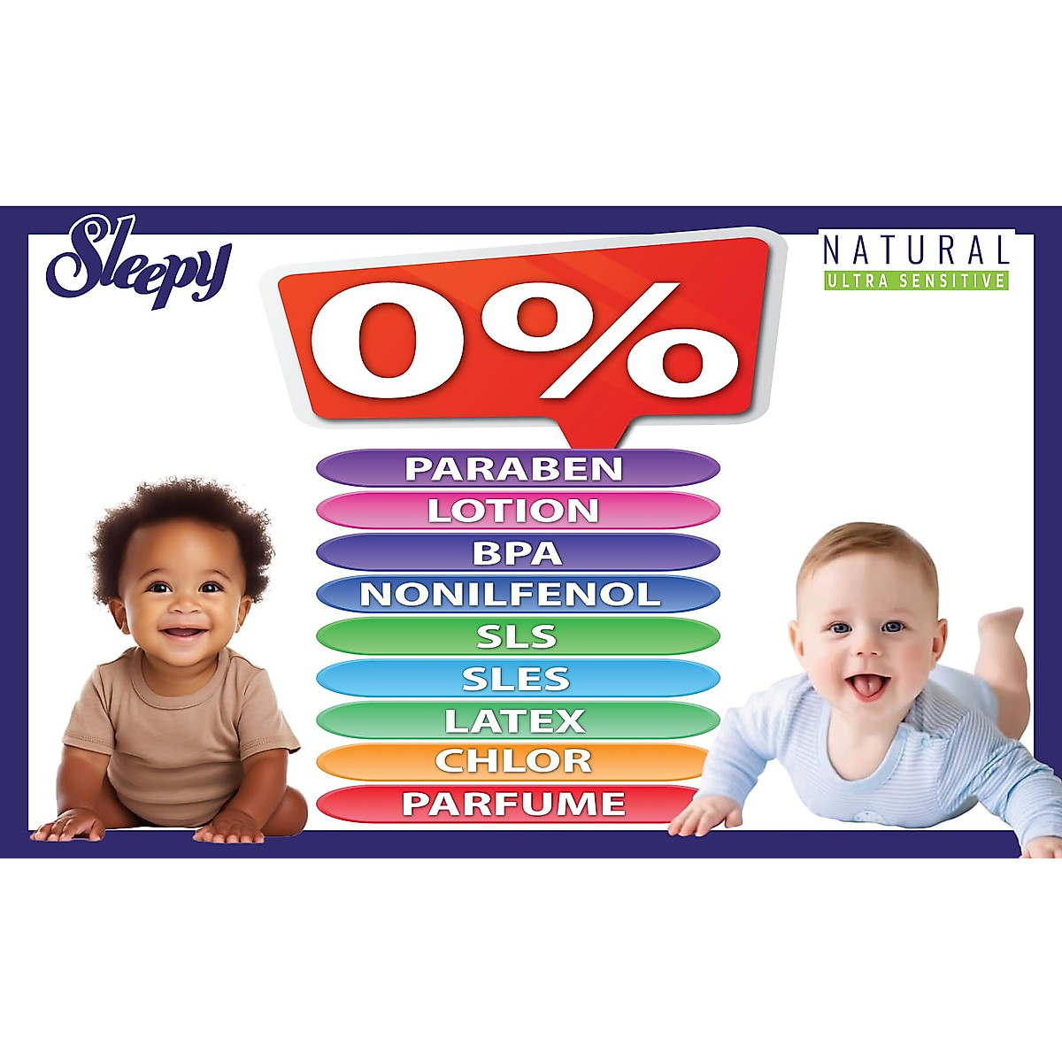 SOHO | Sleepy Natural Baby Diapers, Made from Organic Cotton and Bamboo Extract, Ultimate Comfort and Dryness, Disposable Diapers (Size 7 | 16 Count | Child Weight 44-66 lbs)