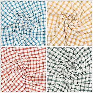 HFGBLG Cotton Cleaning Rags Terry Dish Cloths for Washing Dishes, Set of 8 Dish Rags for Cleaning, Light and Soft Dish Towels for Kitchen Drying Dishes, 11.8 Inch x 11.8 Inch (Mix Color)