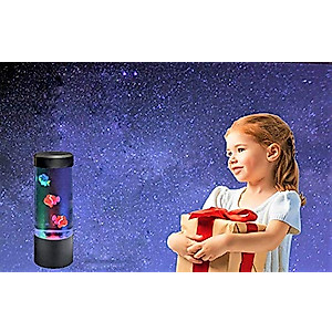 Lightahead LED Mini Desktop Fantasy Fish Lamp with Color Changing Light Effects. A Sensory Synthetic Fish Tank Aquarium Mood Lamp. Excellent Gift