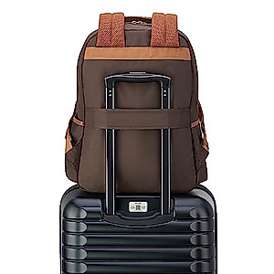 DELSEY PARIS Legere Laptop Travel Backpack, Chocolate Brown
