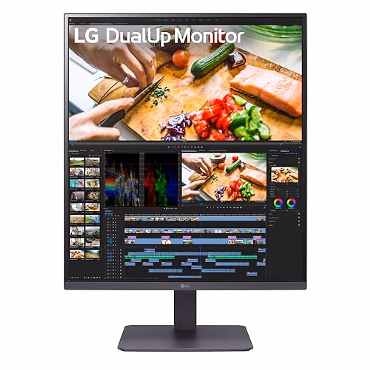 LG 28MQ750-C 28 Inch SDQHD (2560 x 2880) Nano IPS DualUp Monitor with Tilt/Height/Swivel Stand, DCI-P3 98% (Typ.) HDR10, USB Type-C (90W PD) - Black