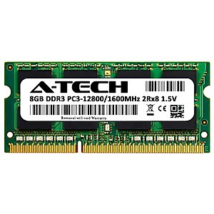 A-Tech 8GB Memory RAM for HP/Compaq Probook 6570B - DDR3 1600MHz PC3-12800 Non ECC SO-DIMM 2Rx8 1.5V - Single Laptop & Notebook