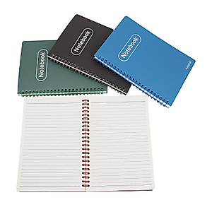 Aacehlh Spiral Notebook Set of 4, A5 College Ruled Lined Journal/Notebook,5.7'' x 8.3'',80 Sheets Per Notebook,Writing Journals for Work, Office & School Supplies. (Blue,Brown,Green,Wine red)