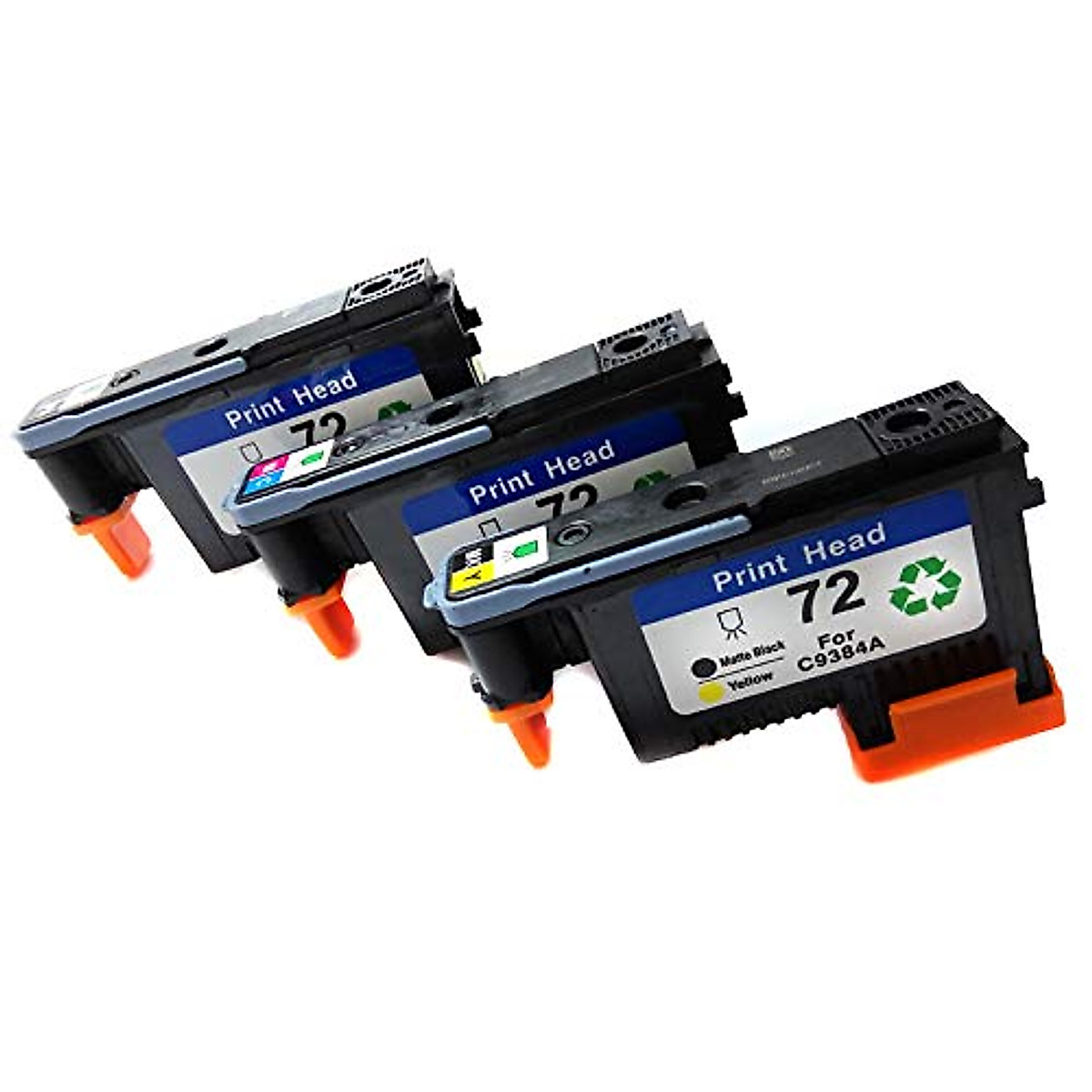 1 Set HP72 Replace printheads C9380A C9383A C9384A compaitble HP 72 Designjet T610 T620 T770 T790 T1100 T1120 1200 T1300 T2300 (1G/PK+1M/C+1MK/Y)