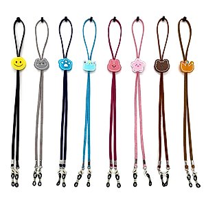ZXSWEET Kids Glass Strap Eyeglasses Strap Eyewear Retainer Kid Eyeglass Strap Sunglasses Retainer Eyeglasses String Holder Straps Cord for Boys Girls, 8 PCS Multicolor