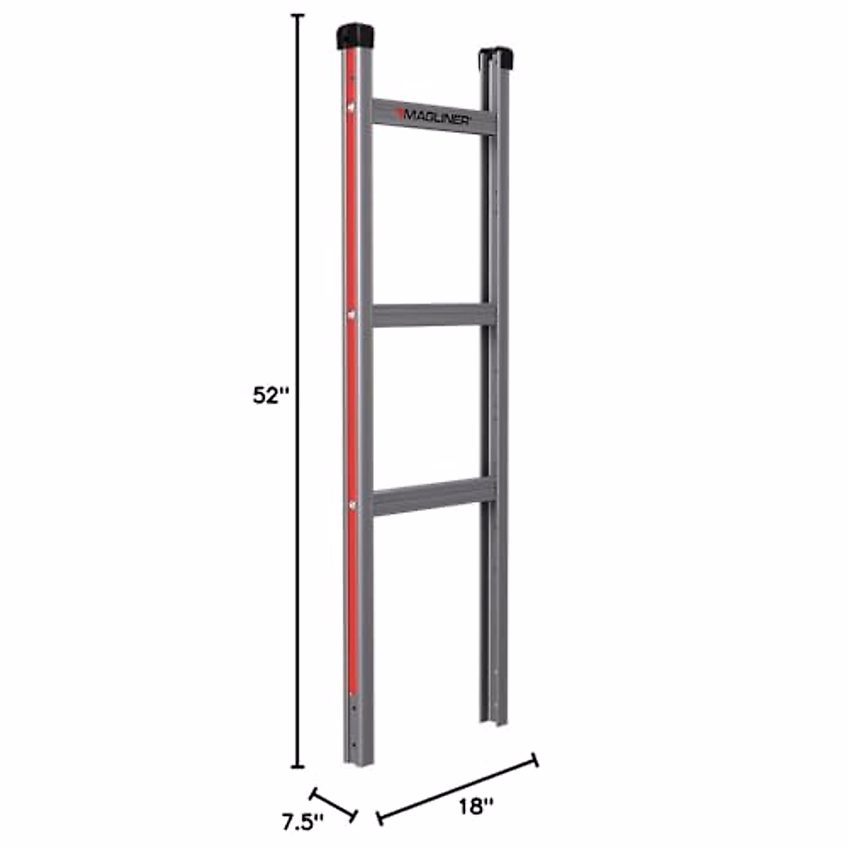 Magline HMK15AUA4 Aluminum Hand Truck, Vertical Loop Handle, Pneumatic Wheels, 500lbs Capacity